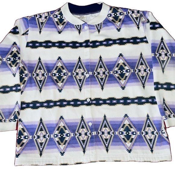 Vintage | Shirts | Vintage Mo Mart Aztec Western Quarter Button Shirt ...